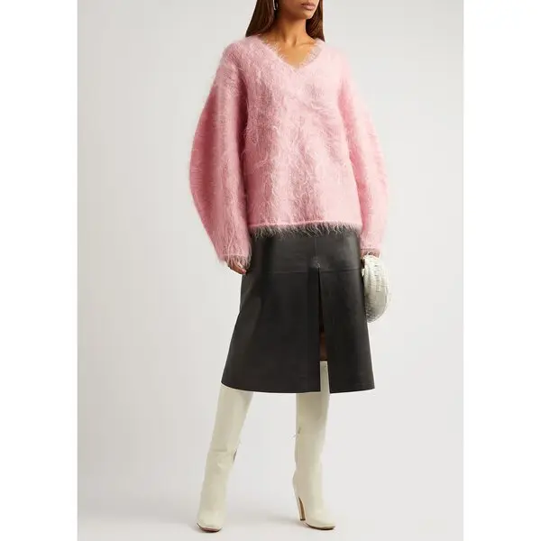 By Malene Birger Hamie Brushed Mohair-Blend Jumper In Light Pink